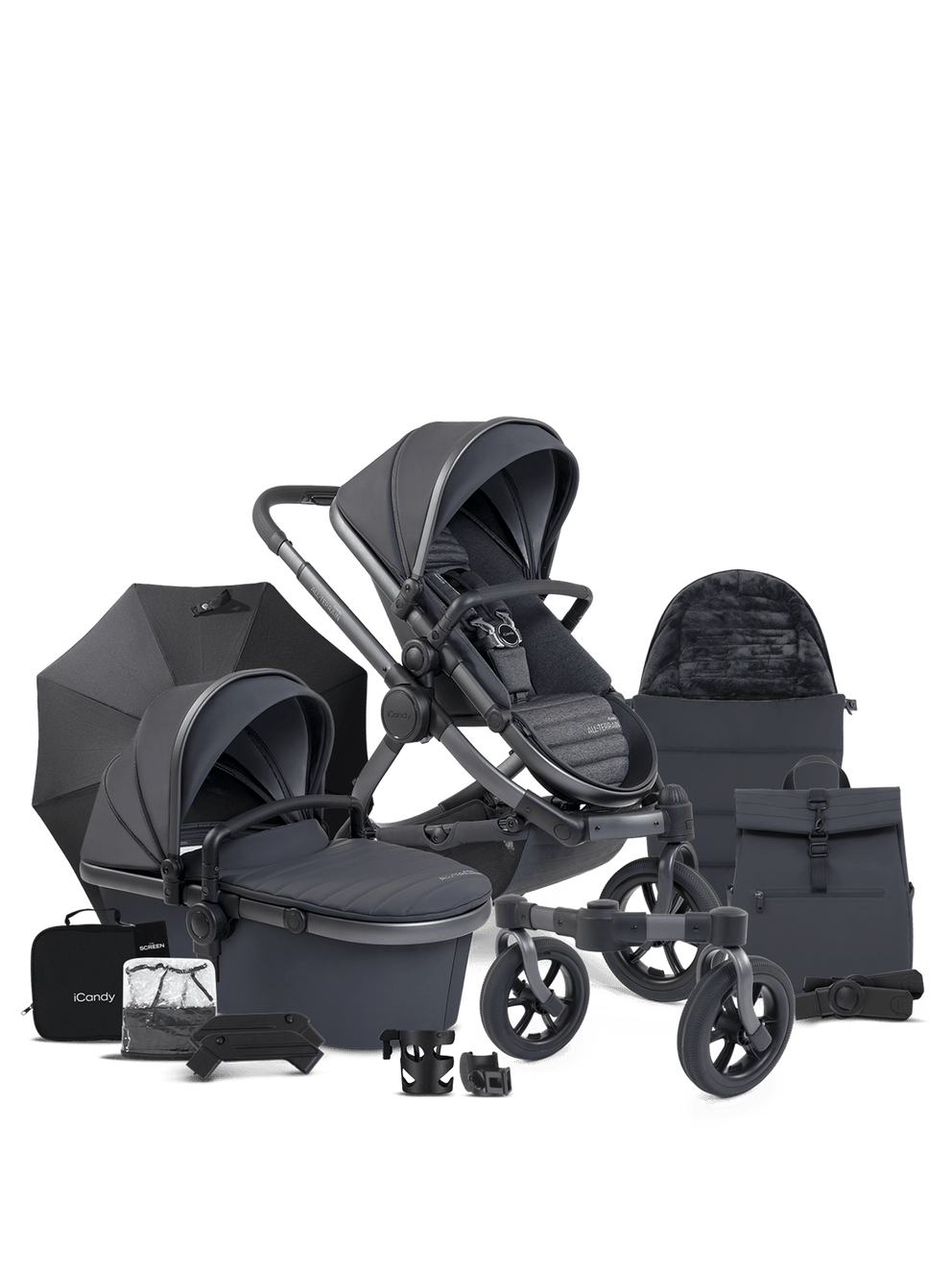 iCandy Peach All-Terrain Pushchair and Carrycot - Complete Bundle ...