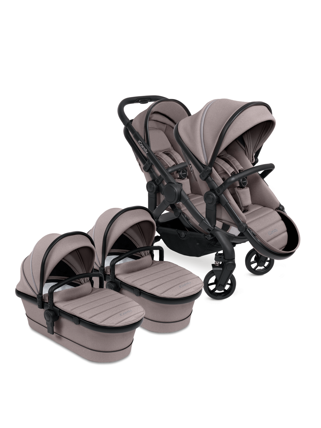 iCandy Peach 7 Porcini | Pushchair & Carrycot Bundle - Twin – iCandy World