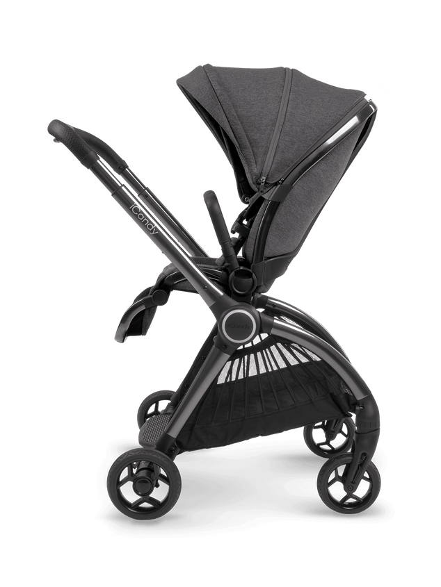 Core Dark Grey Pushchair & Carrycot Car Seat Bundle - iCandy Black ...