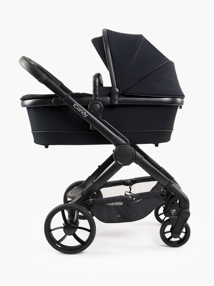 Peach 7 Black Edition Pushchair and Carrycot Complete Car Seat Bundle ...