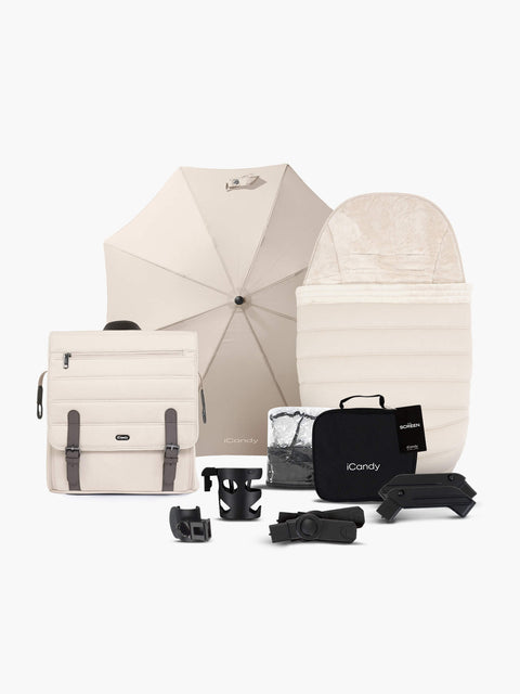 Peach 7 Pushchair & Carrycot Bundle in Biscotti – iCandy – iCandy World